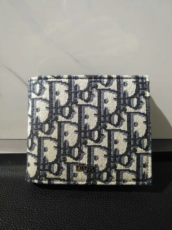 Dior Oblique Jacquard Compact Wallet