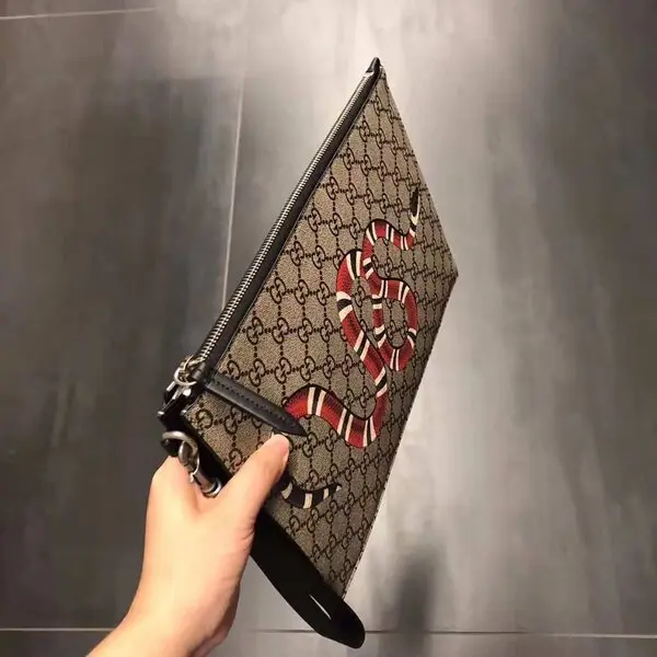 Gucci Gg Pouch With Kingsnake