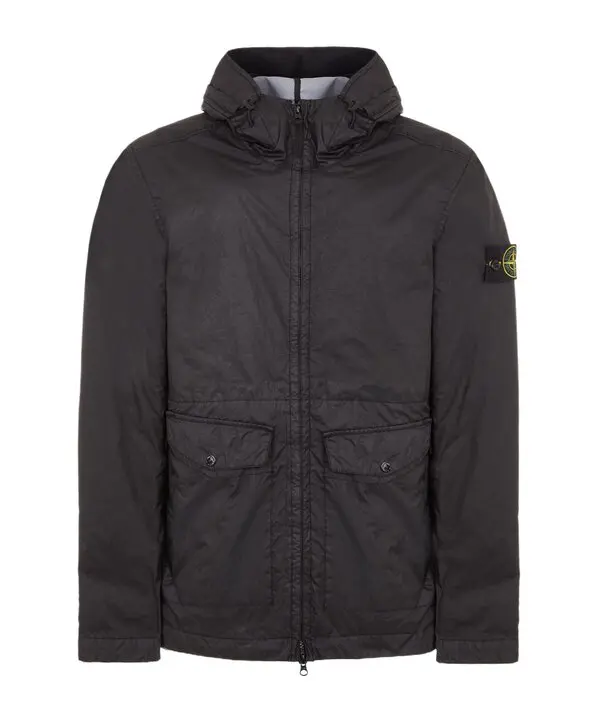 Stone Island Membrana 3l Tc Zipped Hooded Jacket - Black