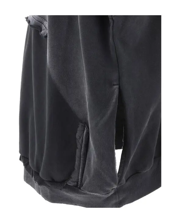 Balenciaga Tape Type Hoodie Oversized In Faded - Black