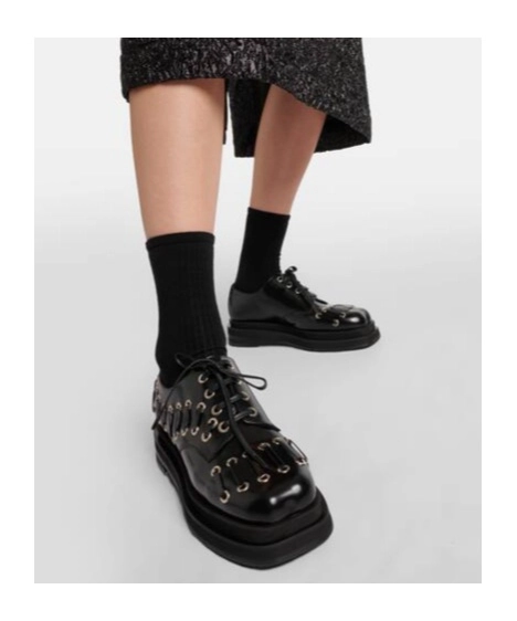 Simone Rocha Heart Toe Leather Platform Brogues