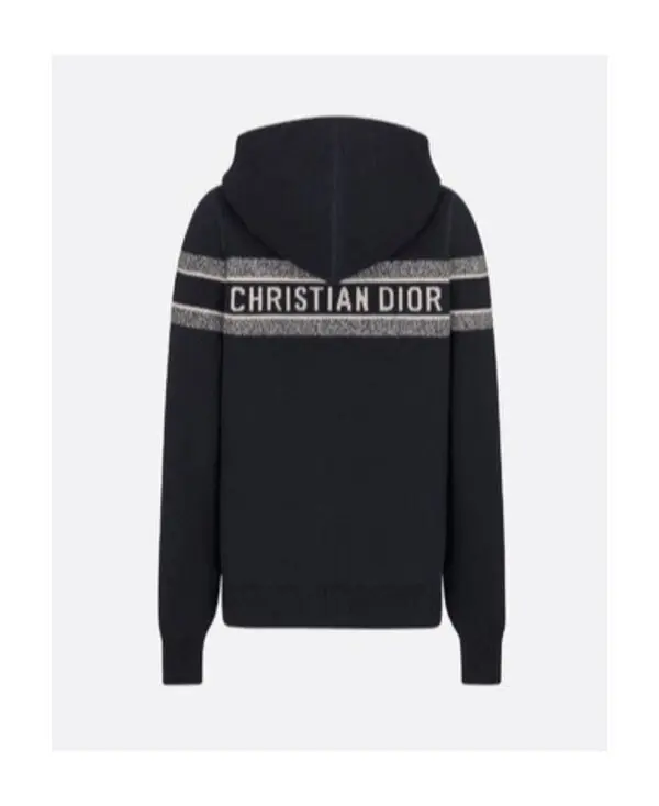 Dior Reversible Zipped Cardigan With Hood