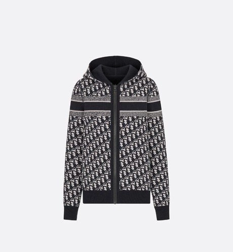 Dior Reversible Zipped Cardigan With Hood