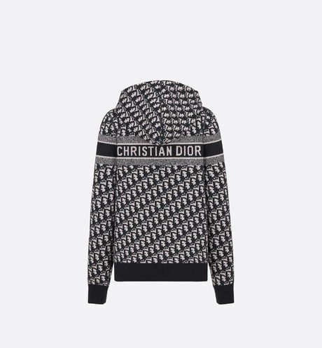 Dior Reversible Zipped Cardigan With Hood