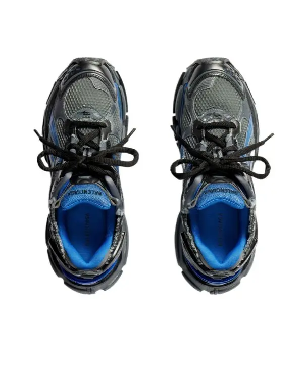 Balenciaga Runner Gradient Mesh Sneaker In Black/blue/grey