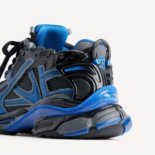 Balenciaga Runner Gradient Mesh Sneaker In Black/blue/grey