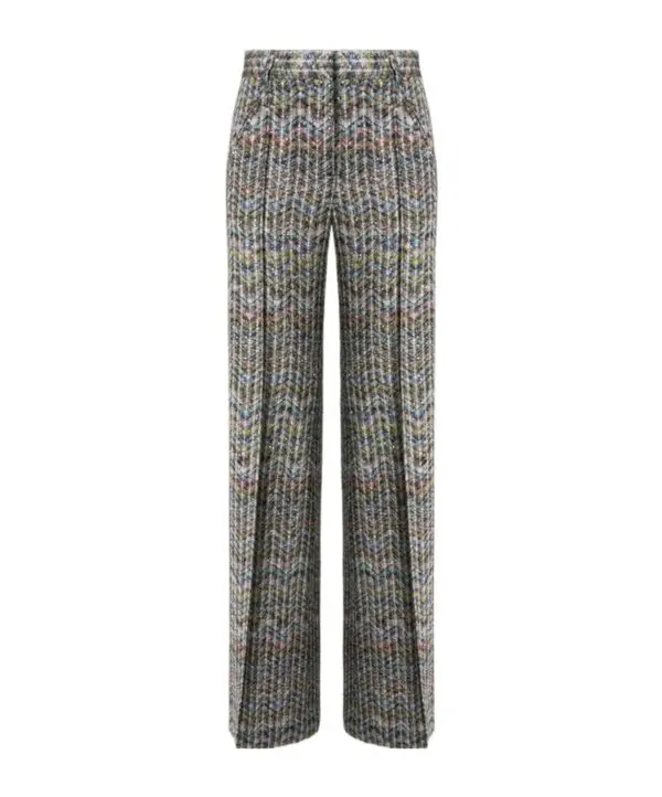 Missoni Zigzag-knit Sequin-embellished Trousers - Multi-color