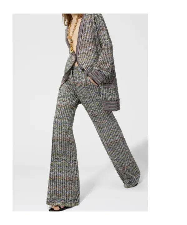 Missoni Zigzag-knit Sequin-embellished Trousers