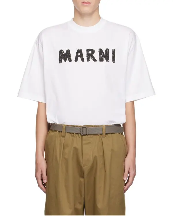 Marni Logo Printed Crewneck T-shirt