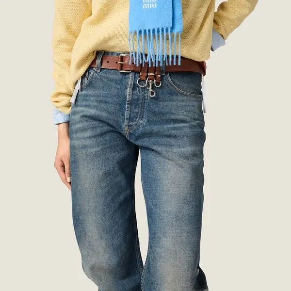 Miu Miu Low-rise Five-pocket Jeans - Navy Blue