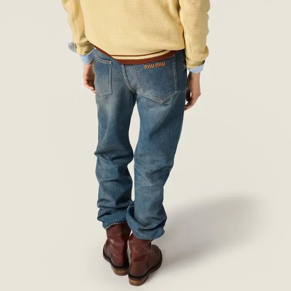 Miu Miu Low-rise Five-pocket Jeans - Navy Blue