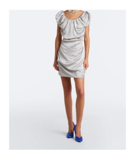 VIVIENNE WESTWOOD Ginnie Amber Draped Mini Dress - Grey