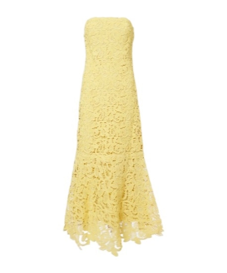 Simkhai Sera Lace Bustier Dress - Yellow