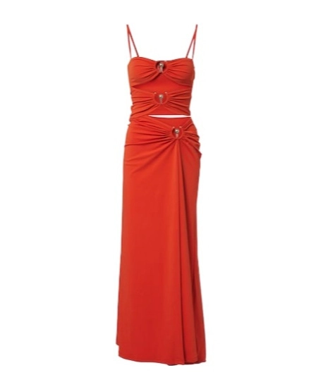 Christopher Esber Orbit Gathered Cutout Maxi Dress
