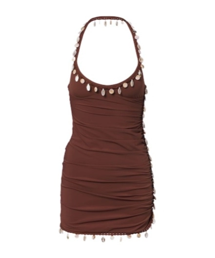 Christopher Esber Beach Quartz Embellished Jersey Minidress