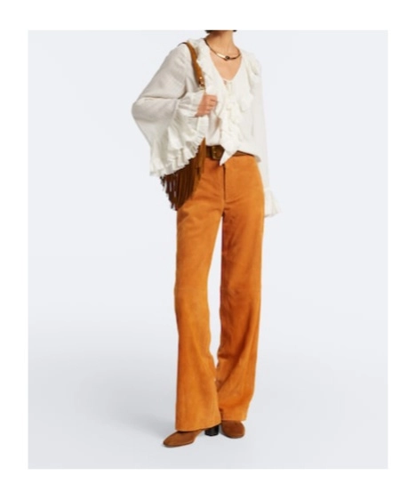 Ulla Johnson Freja Suede Flared Pants