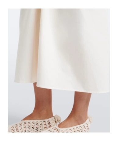 Magda Butrym Draped Cotton Maxi Skirt - White