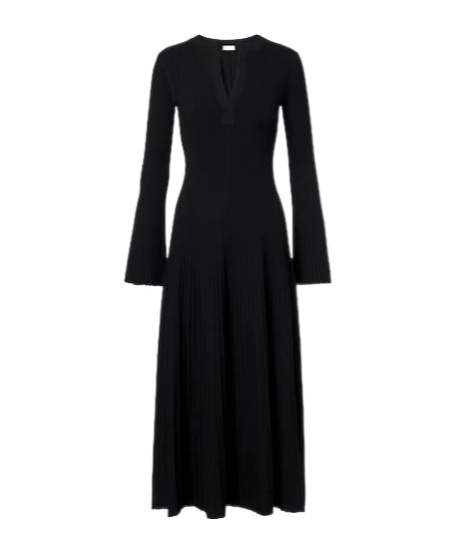 Simkhai Genna Ribbed-knit Midi Dress - Black