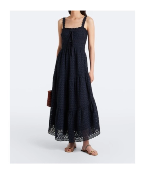 Ulla Johnson Constance Broderie Anglaise Cotton Midi Dress - Blue