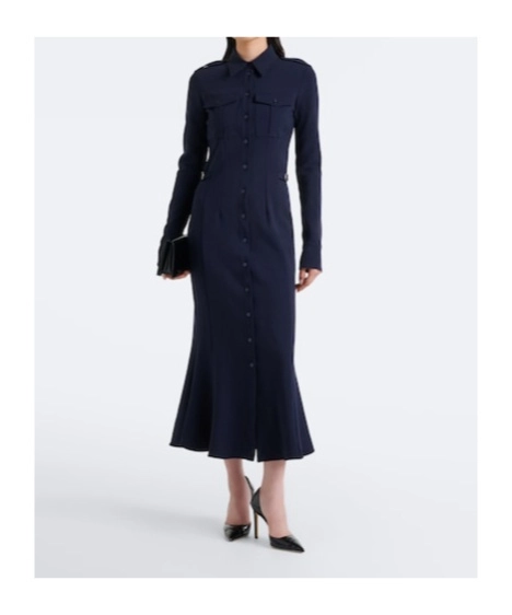 MUGLER Wool-blend Shirt Dress