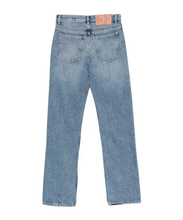 Off-White Logo Patch Straight Leg Jeans