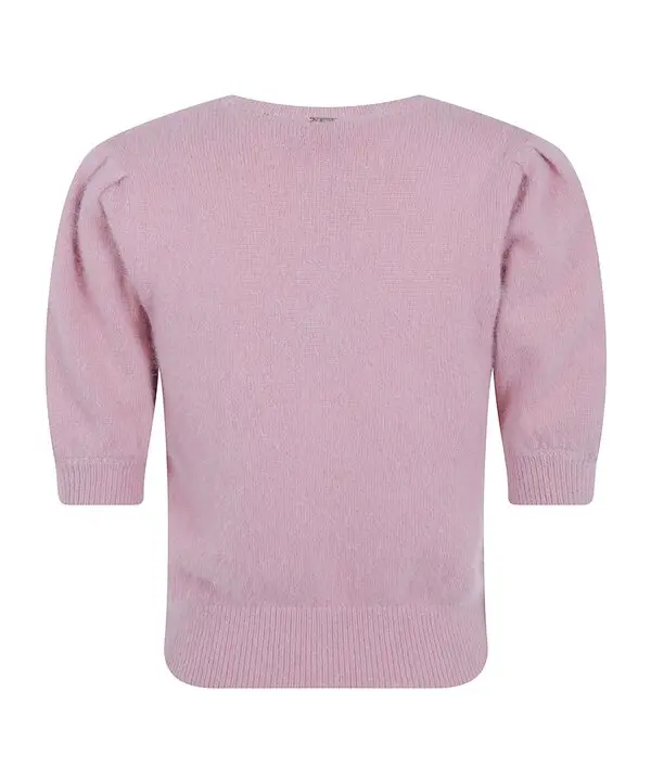TWINSET Feather-embellished Knit Top