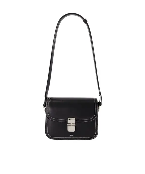 A.p.c. Flap Shoulder Bag - Black
