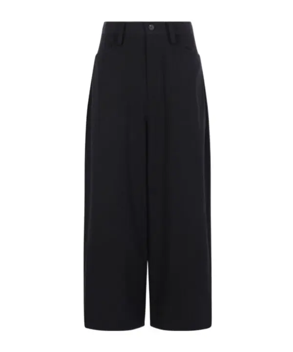 Yohji Yamamoto Casual Trousers With Belt Loops - Black