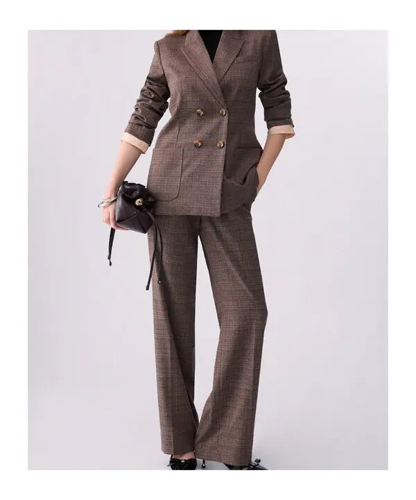 Liu Jo Prince Of Wales Check Double-breasted Blazer