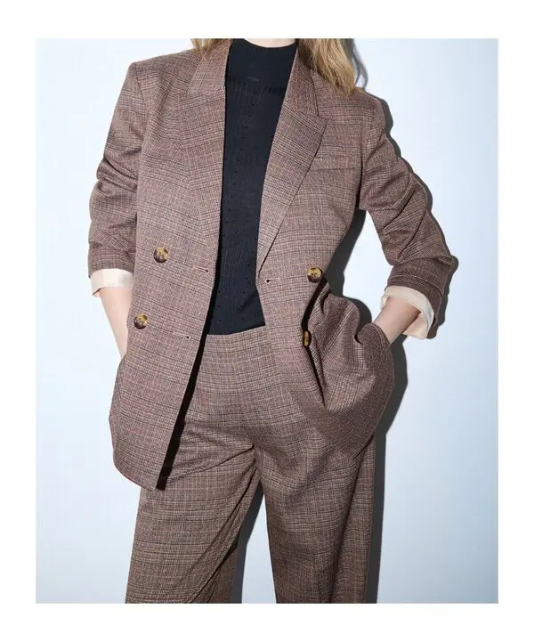 Liu Jo Prince Of Wales Check Double-breasted Blazer