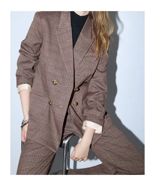 Liu Jo Prince Of Wales Check Double-breasted Blazer