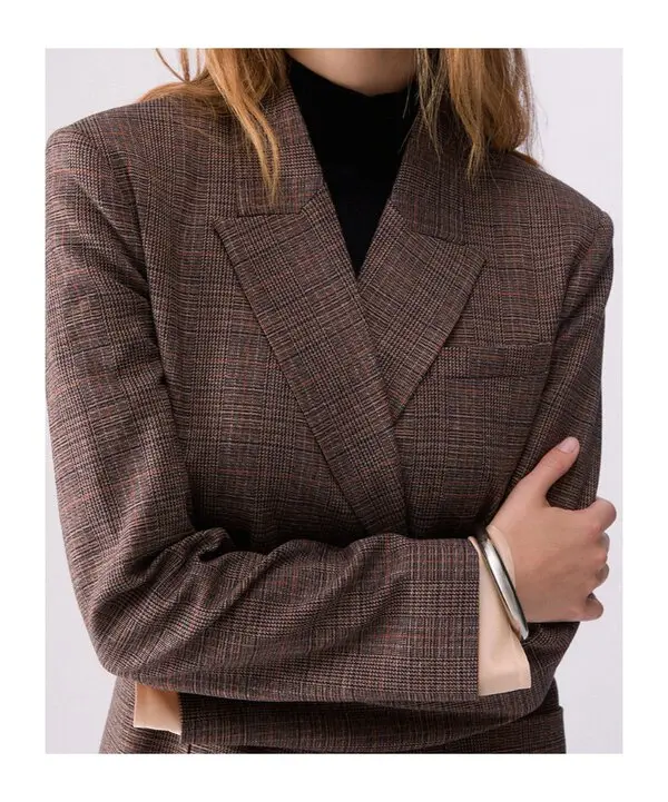 Liu Jo Prince Of Wales Check Double-breasted Blazer