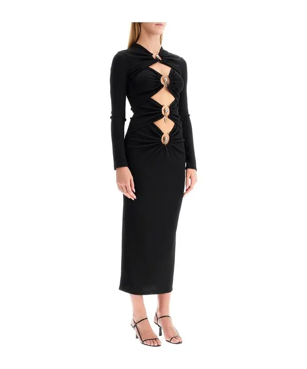 Christopher Esber Orbit Ruched Long Sleeve Dress