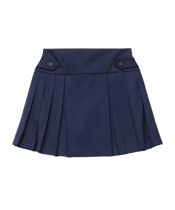 Polo Ralph Lauren Button Pleated Skirt - Blue