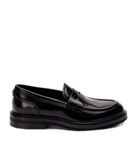 Dolce & Gabbana Dolce Gabbana Logo Plaque Round Toe Loafers