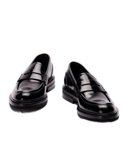 Dolce & Gabbana Dolce Gabbana Logo Plaque Round Toe Loafers