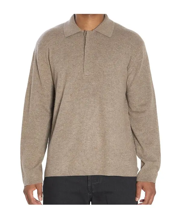 LISA YANG Emil Cashmere Polo Shirt - Nude