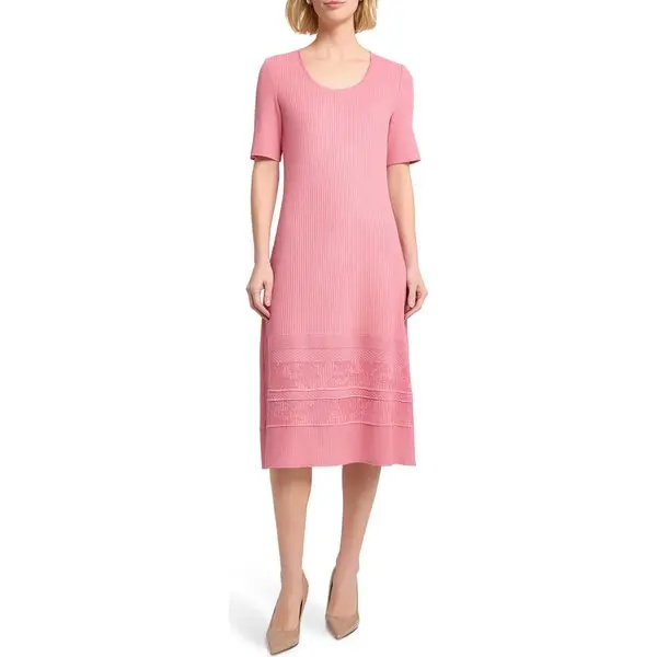 Misook Mixed Stitch Sweater Dress
