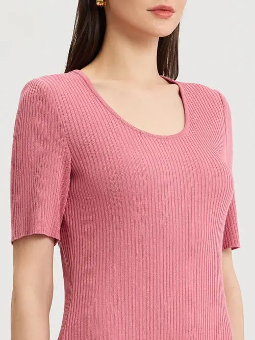 Misook Mixed Stitch Sweater Dress