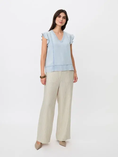 MASAI COPENHAGEN Madalali Denim V-neck Blouse