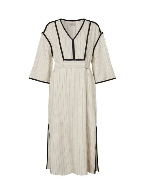 MASAI COPENHAGEN Maneyla Linen-blend V-neck Dress