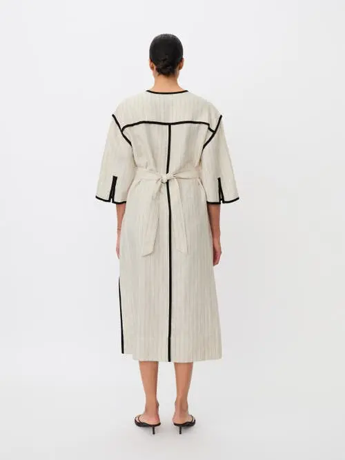 MASAI COPENHAGEN Maneyla Linen-blend V-neck Dress
