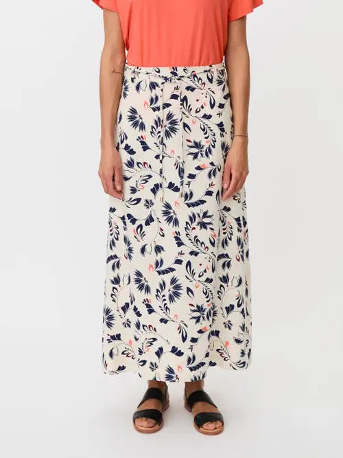 MASAI COPENHAGEN Floral Maxi Skirt - Medieval Blue