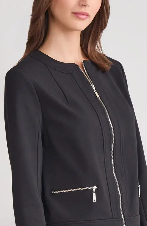 Misook Zip Up Ponte Jacket