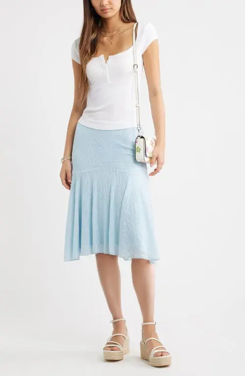 Bp. Lace Handkerchief Midi Skirt - Blue Skyride