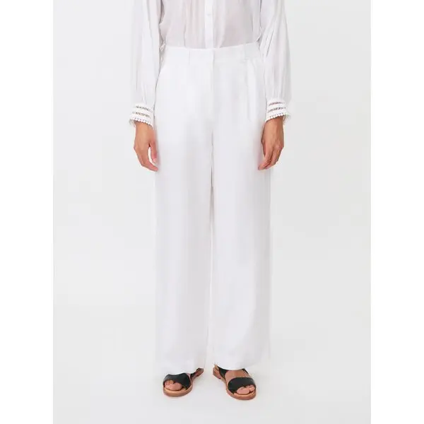 MASAI COPENHAGEN Mapriselle Wide-leg Linen Trousers - White
