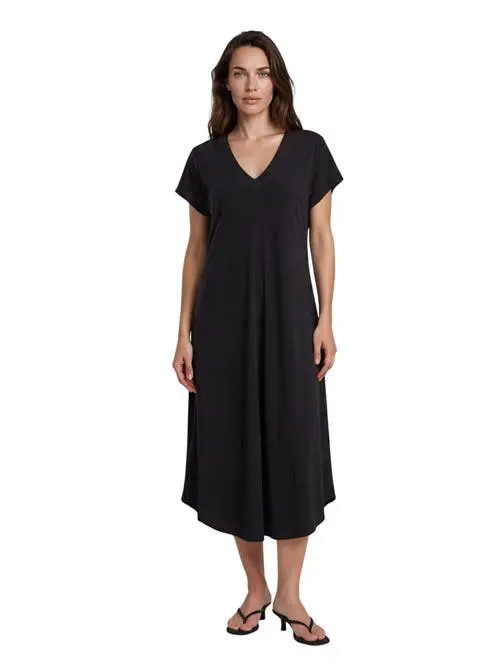 MASAI COPENHAGEN V-neck Draped Midi Dress