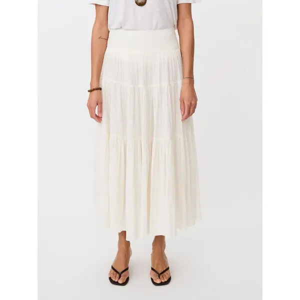 MASAI COPENHAGEN Tiered Midi Skirt - Jet Stream