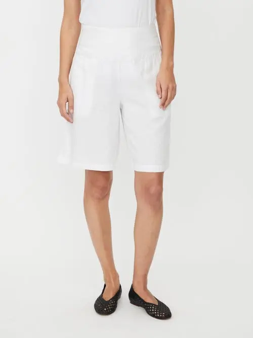 MASAI COPENHAGEN Mapinja Smock Waist Linen Shorts - White