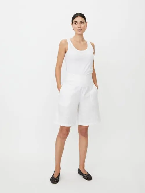 MASAI COPENHAGEN Mapinja Smock Waist Linen Shorts - White